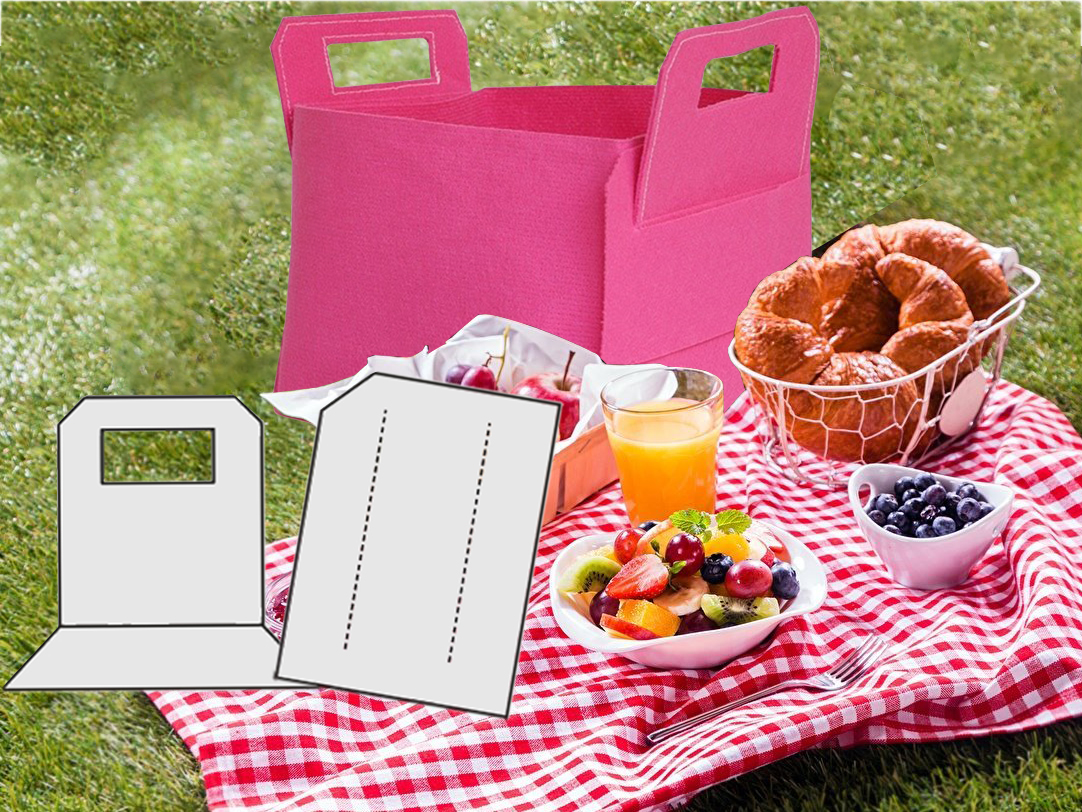 Easy Folded Fabric Basket Template
