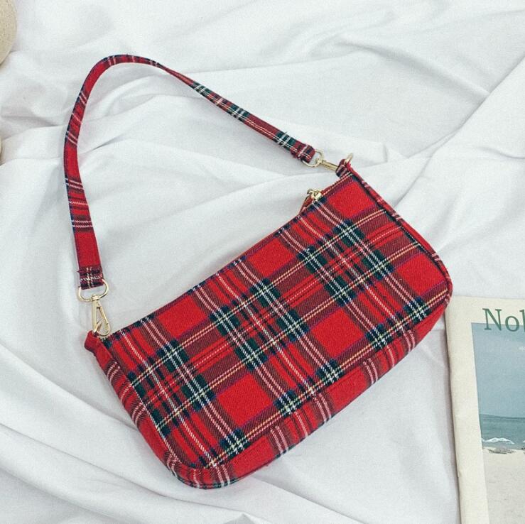 VINTAGE RED CHECKERED HANDBAG 202106主动下架