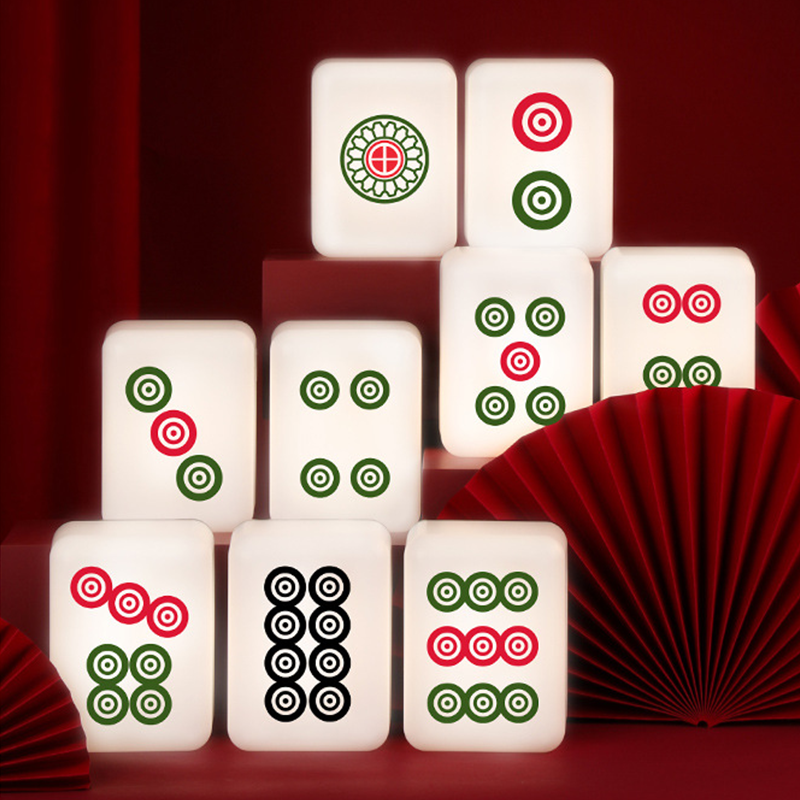 Chinese Mahjong Night Light - USB Rechargeable Creative Appearance ...