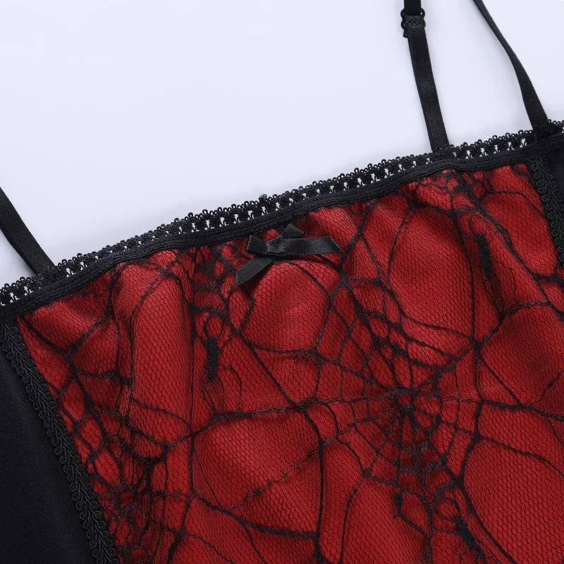 SPIDER WEB TUBE TOP CAMISOLE
