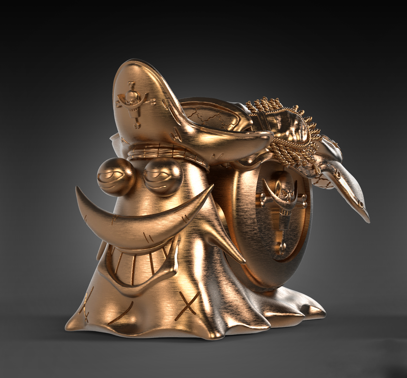 Small & Big Scale Four Emperors Whitebeard Edward Newgate Golden Den ...