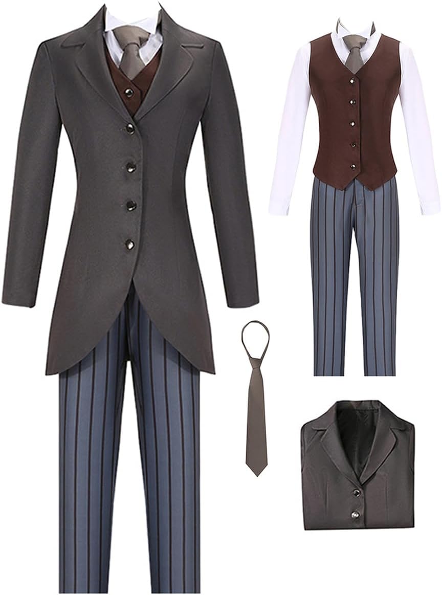 GAR BETHE Mens Corpse Bride Cosplay Costume Victor Van Dort Groom Grey ...