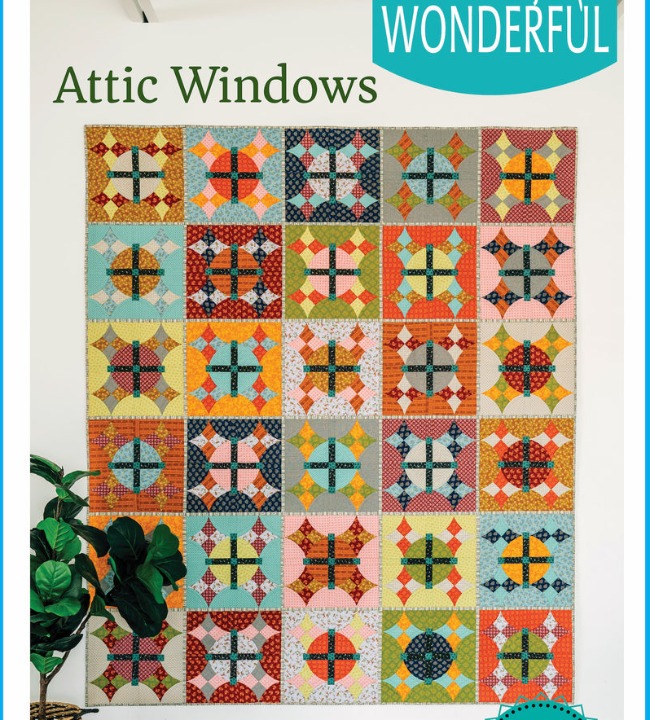Attic Windows Quilt Pattern Template - With Instructions