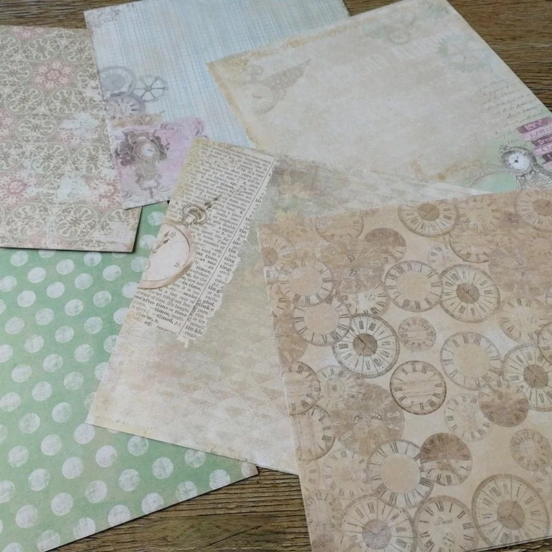Nigikala Time Patterned Paper Scrapbooking Paper Pack Handmade Craft ...
