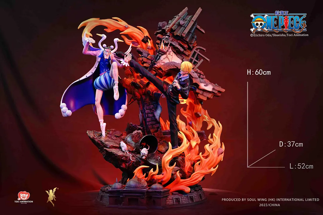 Licensed Mr. 2 Bon Clay/ Bentham & Sanji - ONE PIECE Resin Statue ...