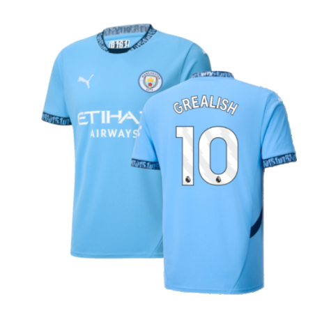 Manchester City Jack Grealish 10 Home Shirt Kit 2024-2025