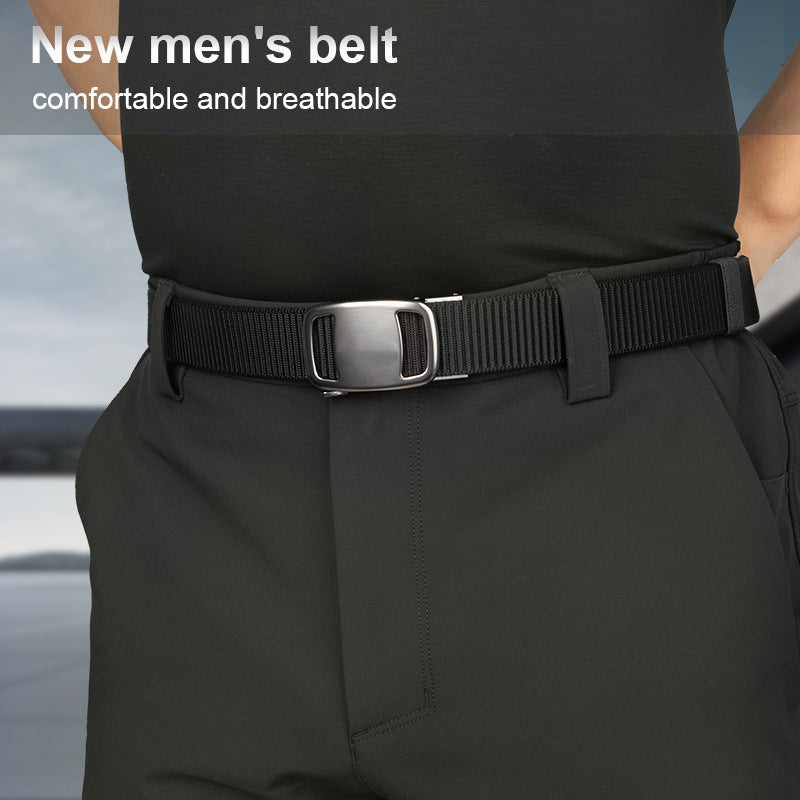 New Men's Belt, Sports Outdoor Belt, Automatic Buckle Belt, Comfortable ...