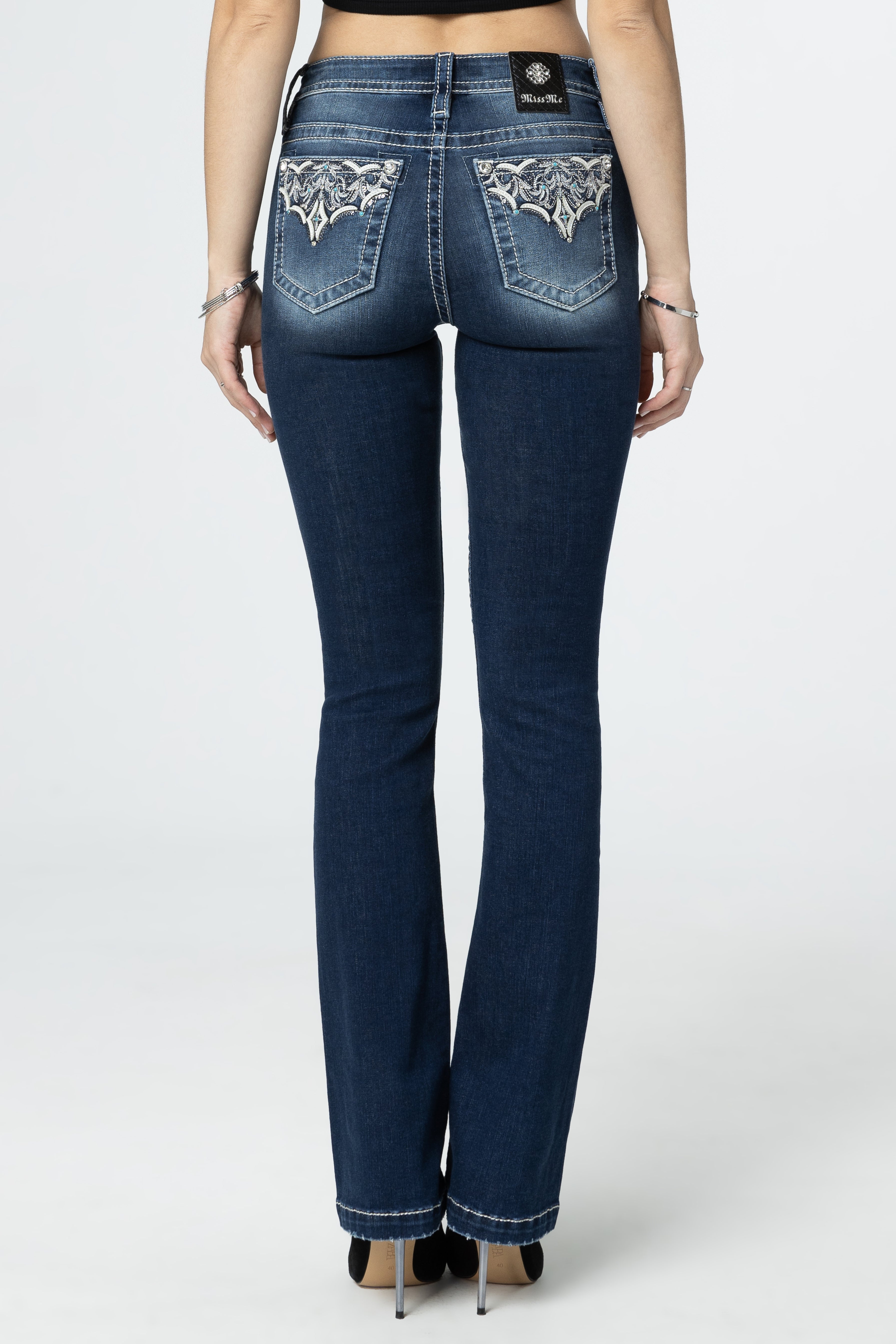 Silver Web Bootcut Jeans