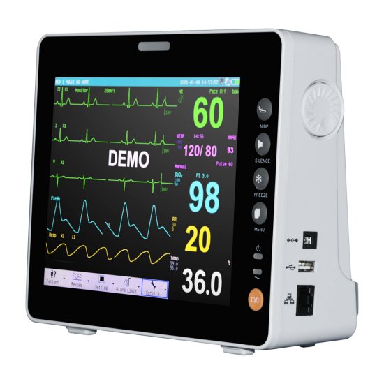 Patient Monitor 8 Inch Multi-parameter Monitor ICU Dental ECG NIBP SPO2 ...