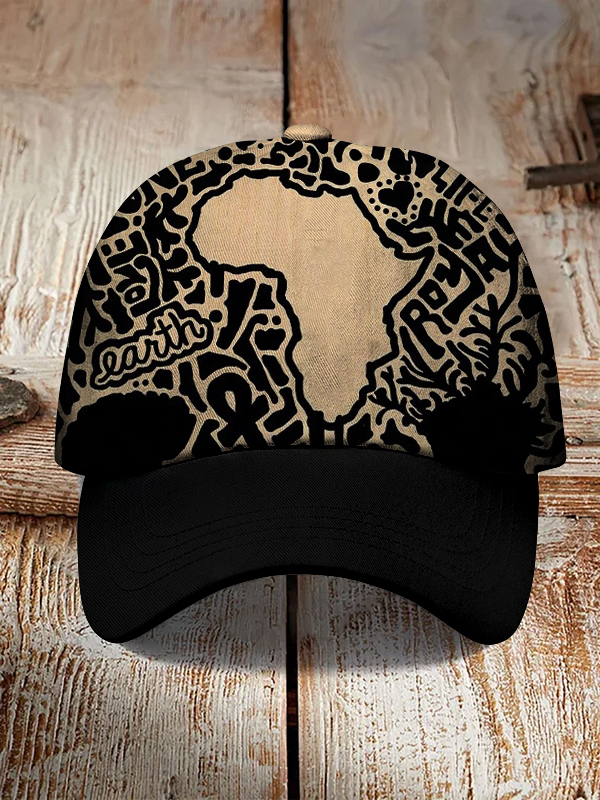 Men's Black Pride African Print Hats