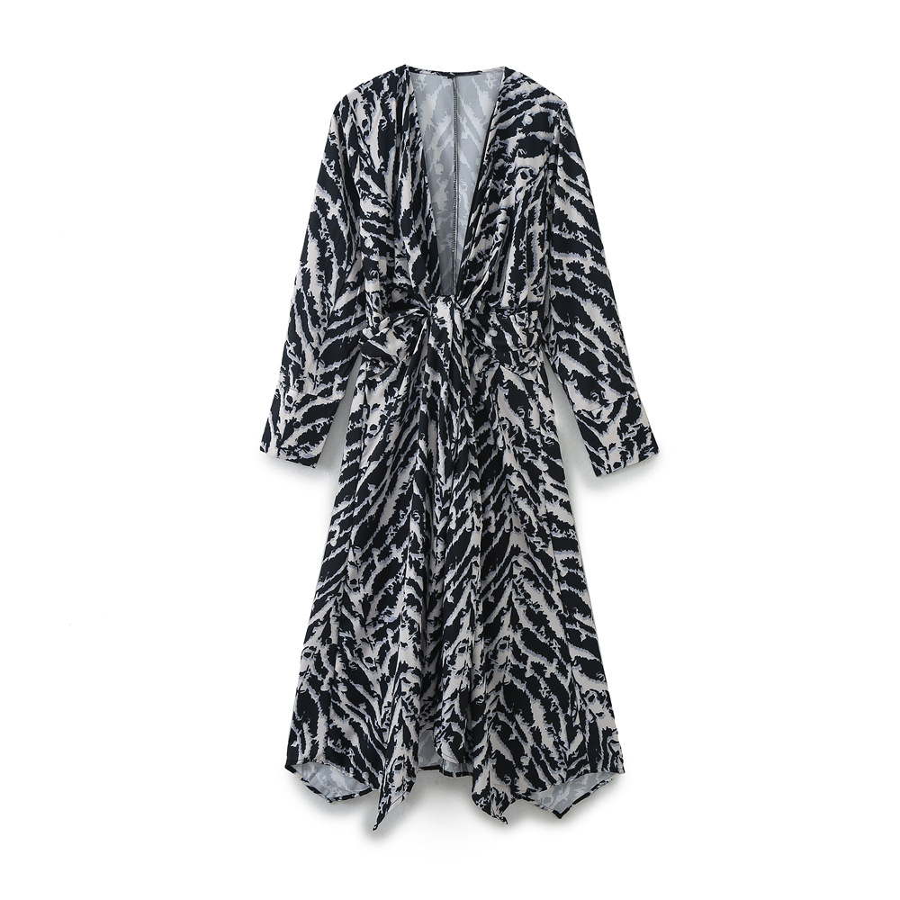 Churchf Spring Animal Print Silk Satin Dress 9878081