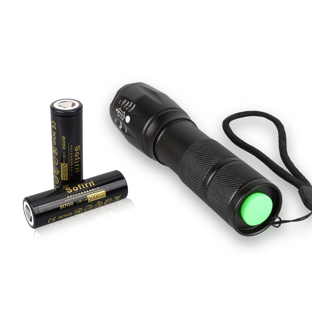 2 Z01 Flashlight With 2 21700 5000mAh Batteries Ship From USA