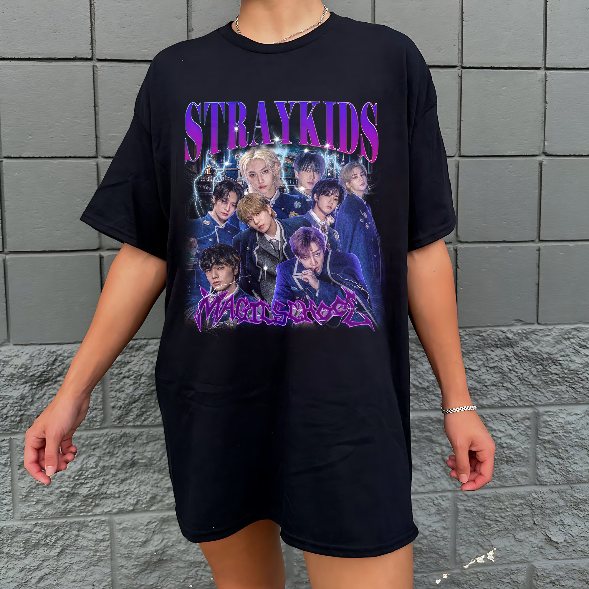 Stray Kids 4th Fanmeeting Skz’s Magic School Graphic Printed T-shirt