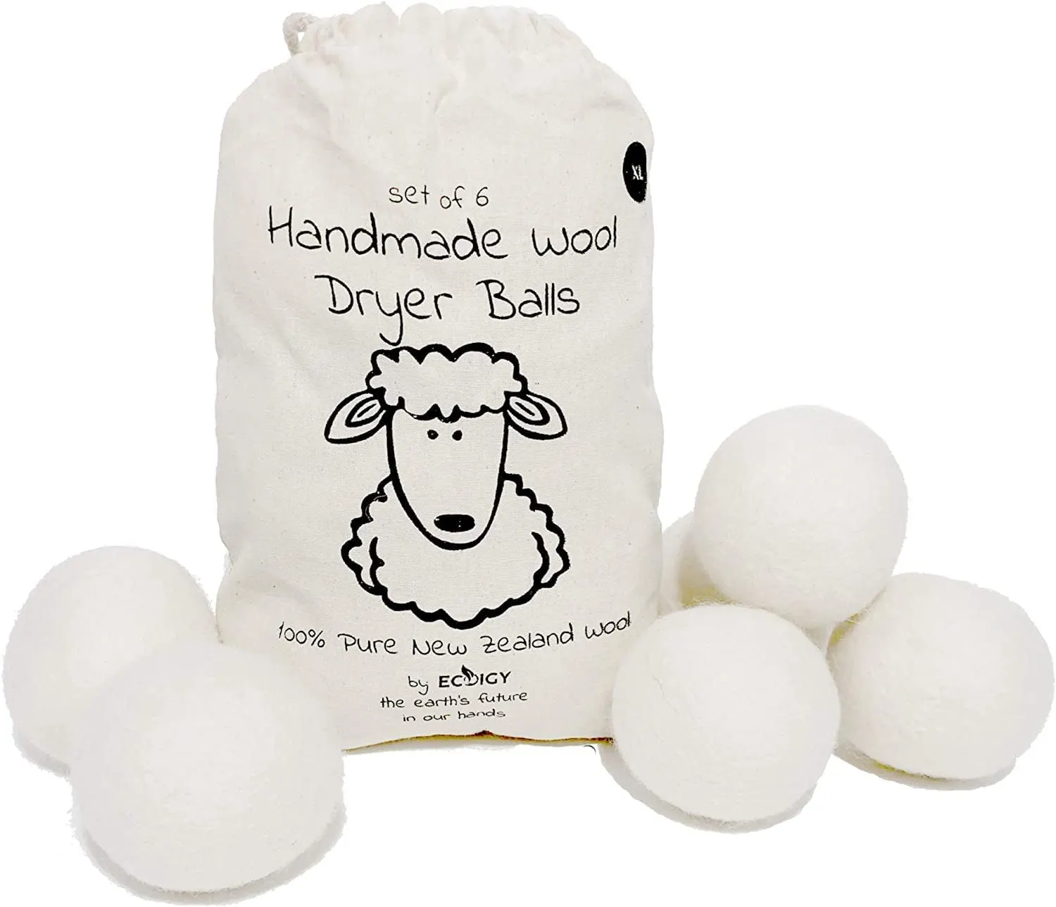 Home Reusable Natural Sustainable Fabric Softener Wool Dryer Balls