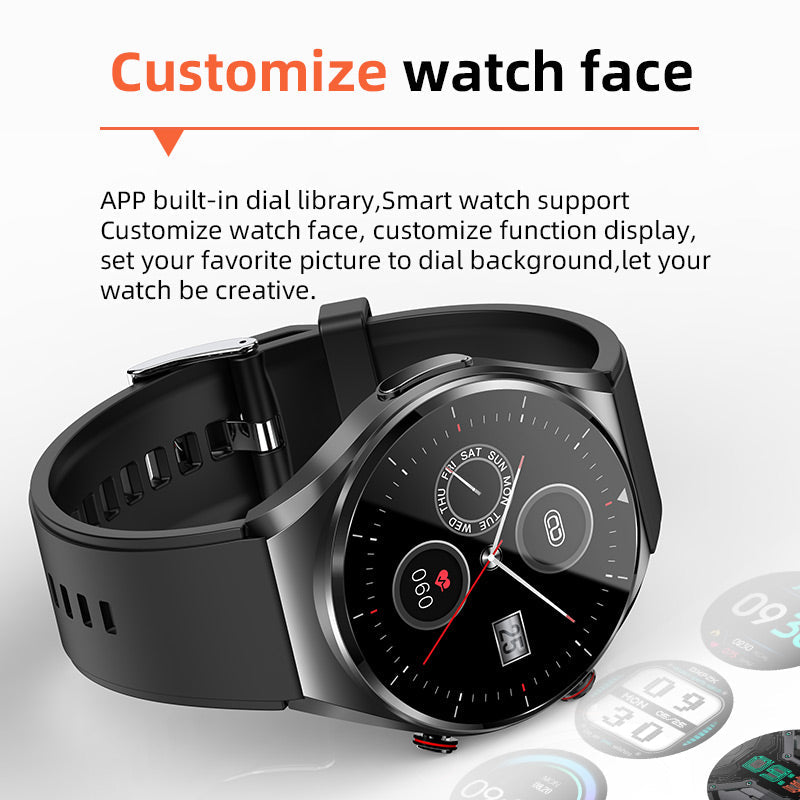 Blood Glucose Monitor Smartwatch: ECG, HRV, Blood Pressure Measurement