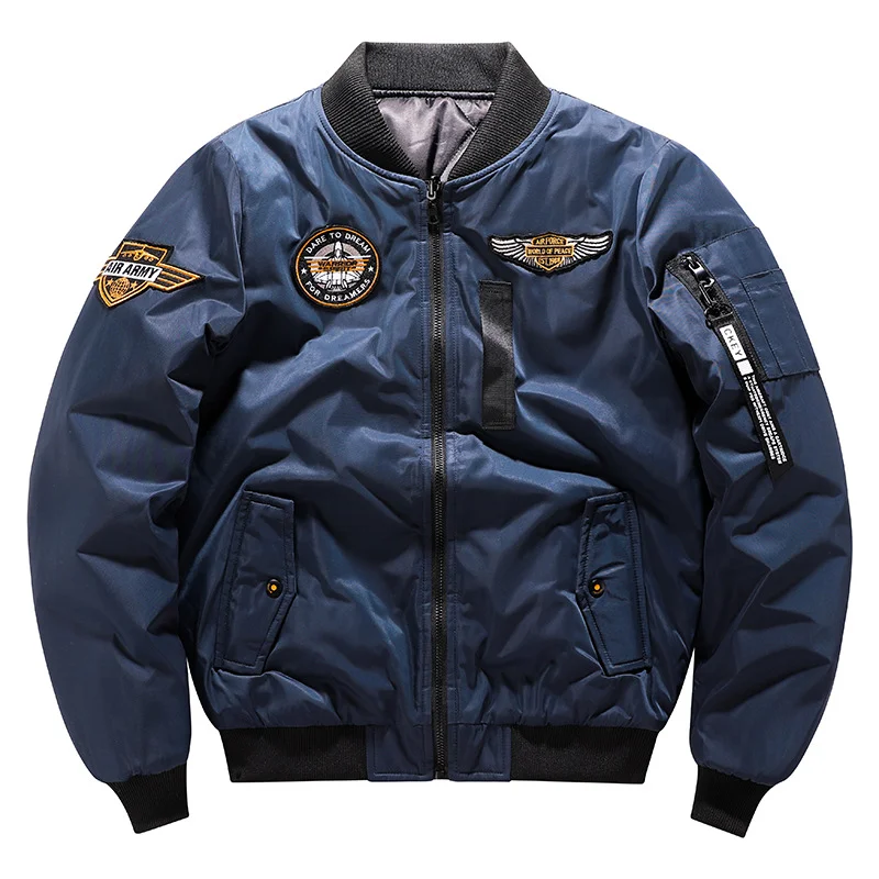 Men's plus-size padded jacket U.S. Air Force pilot jacket