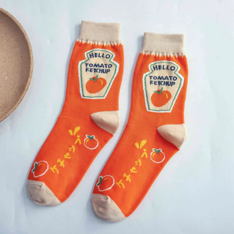 CUTE CARTOON ILLUSTRATION SOCKS (5 pairs)