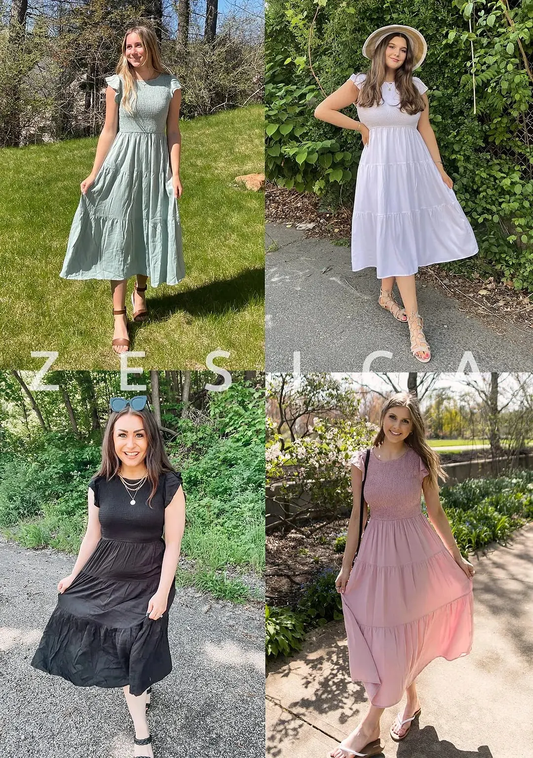 WOMEN'S SUMMER CASUAL FLUTTER SHORT MIDI DRESS 🔥