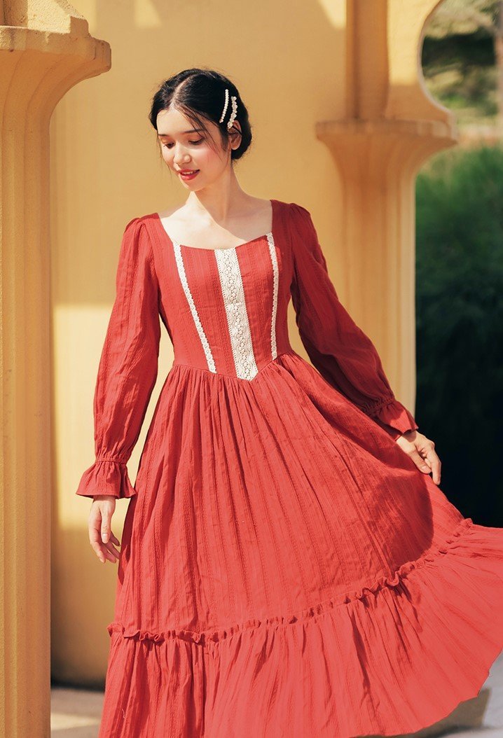Royal Vintage Red Dress