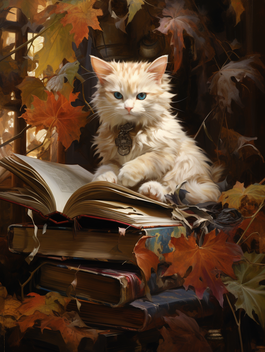 Animal Reading Book (canvas) full round or square drill diamond painting