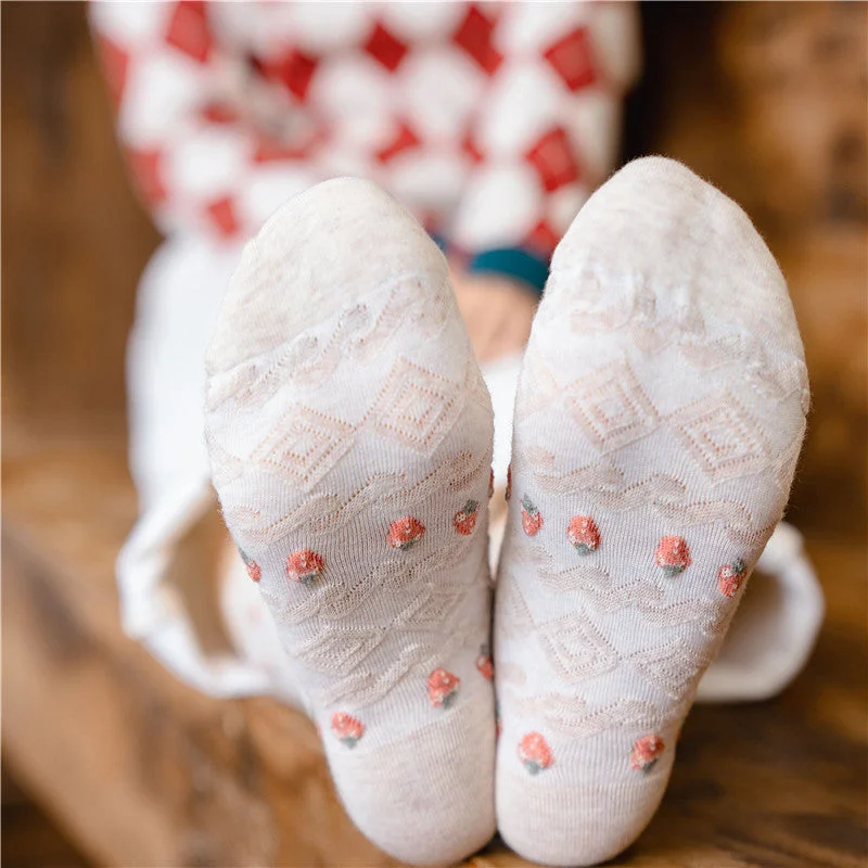 Cute Sweet Strawberry Socks