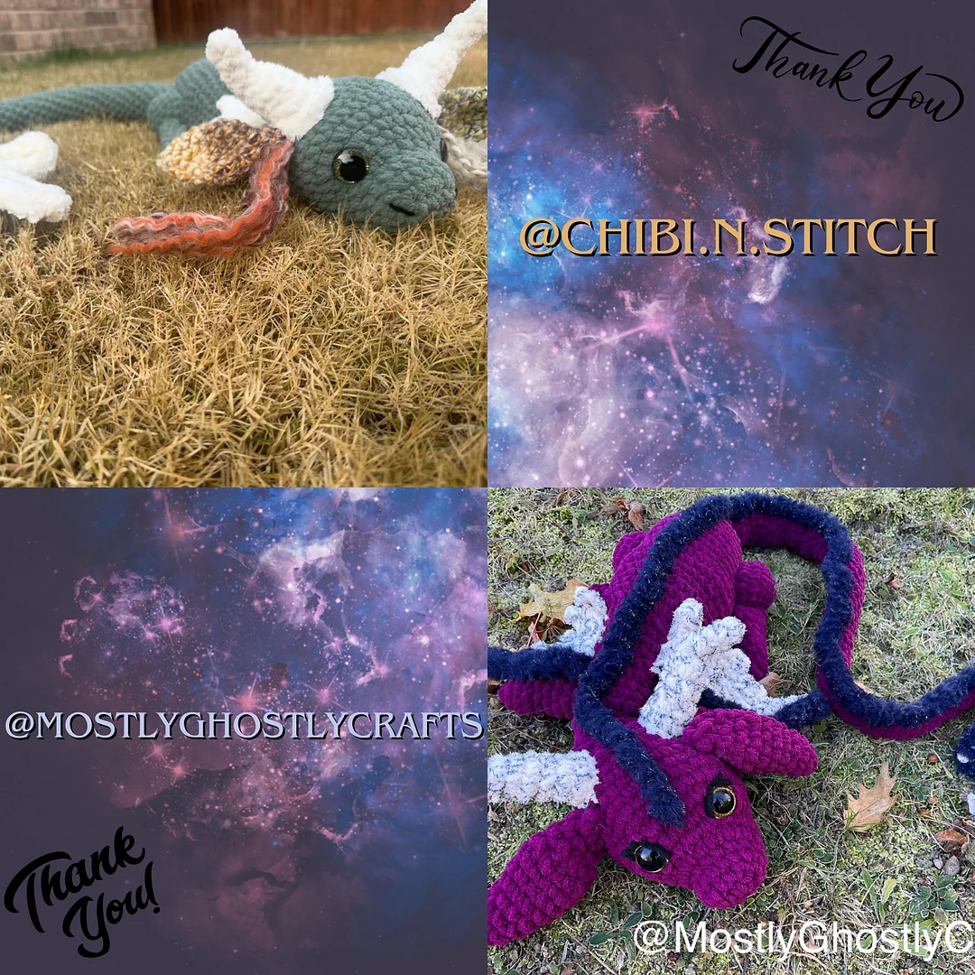 DIY Crochet Cute Dragon Pattern