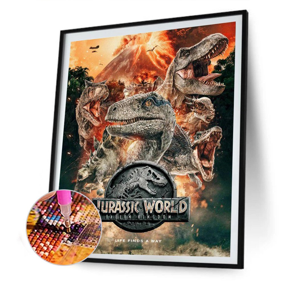 Jurassic World full round or square drill diamond painting