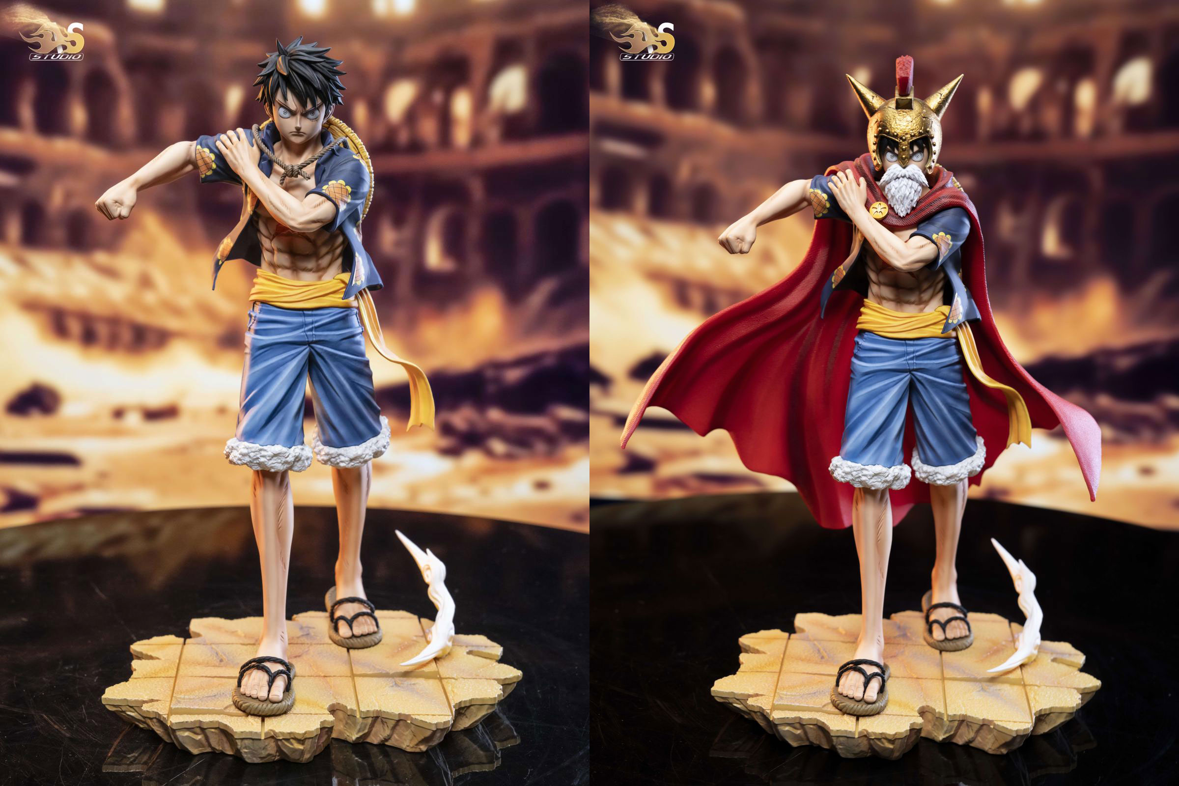 POP Scale Lucy & Monkey D. Luffy - ONE PIECE Statue - AS Studios