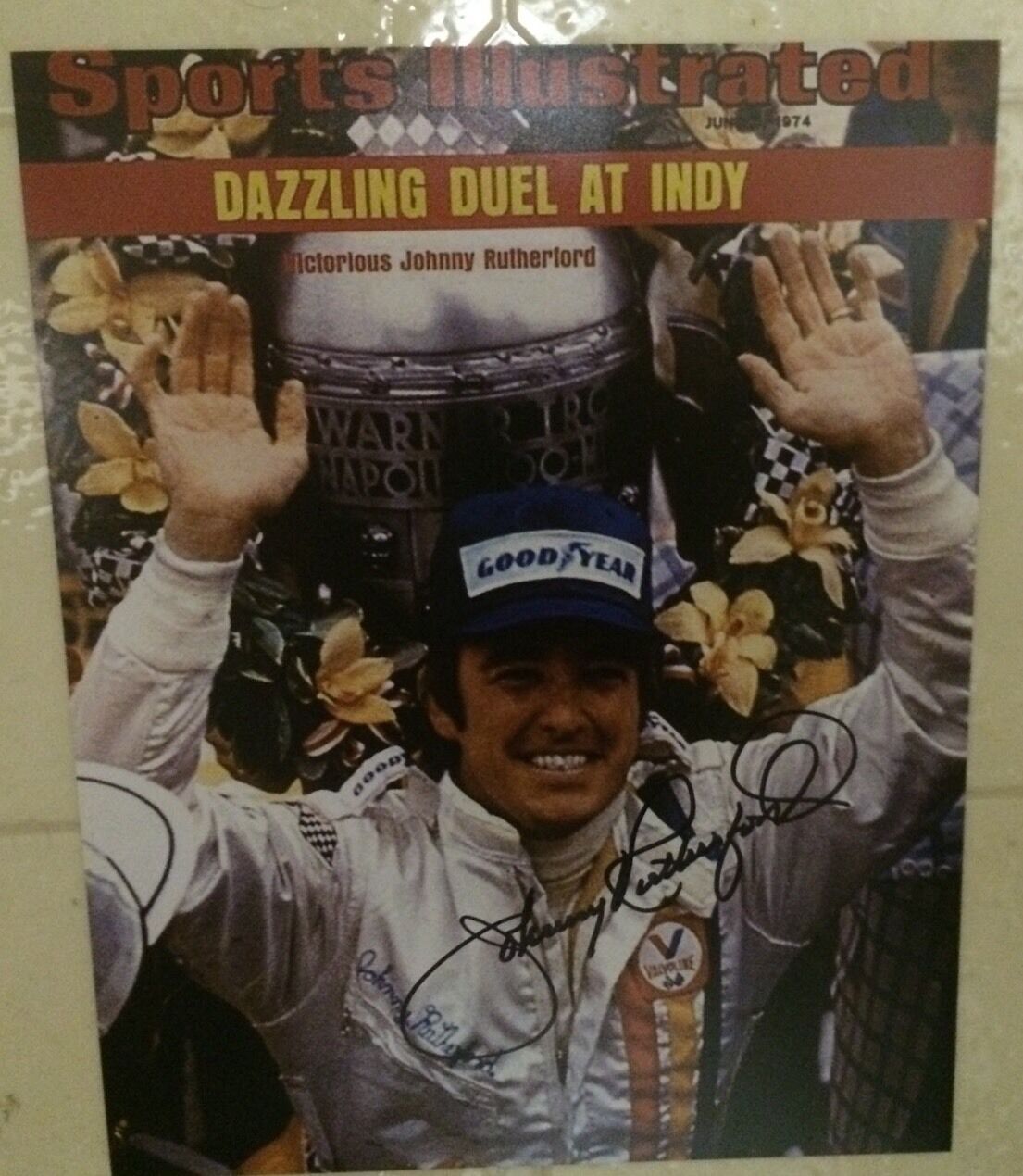 Johnny Rutherford Signed Indy 500 8 X 10 Autograph 1974 Sports ...
