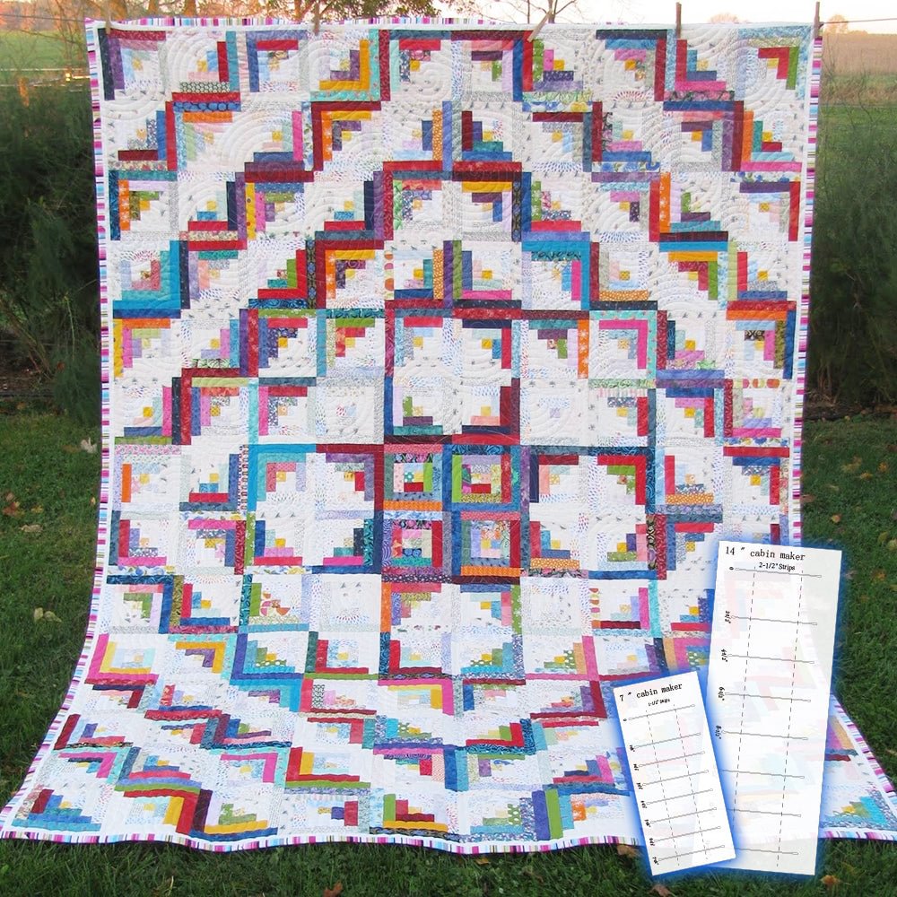 Log Cabin Maker Template Set- With Instructions