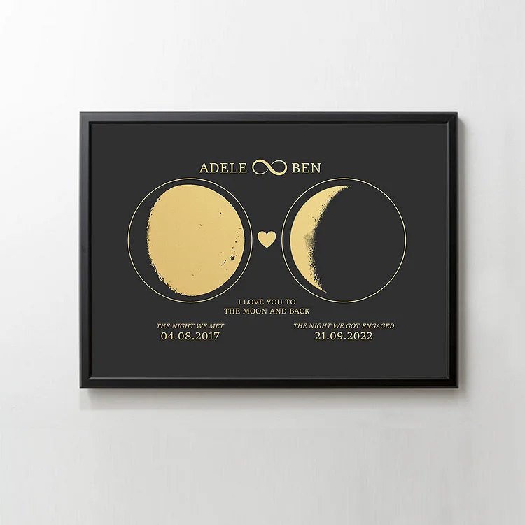CUSTOM ART / 2 MOON PHASES DESIGN