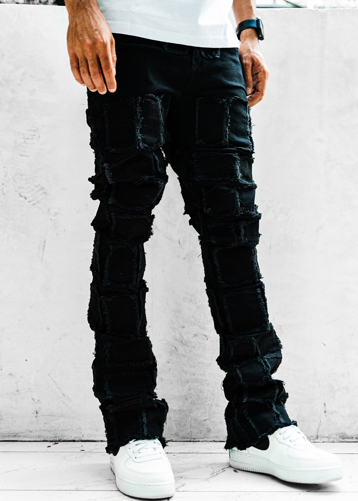 Nala Black Stacked Jeans