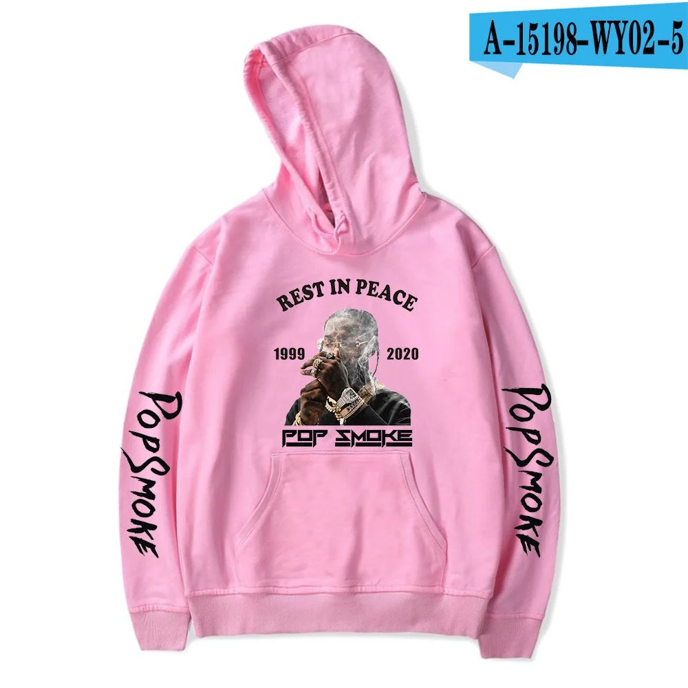 Rapper Pop Smoke Hoodies Rest In Peace Graffiti Floral Sweatshirt