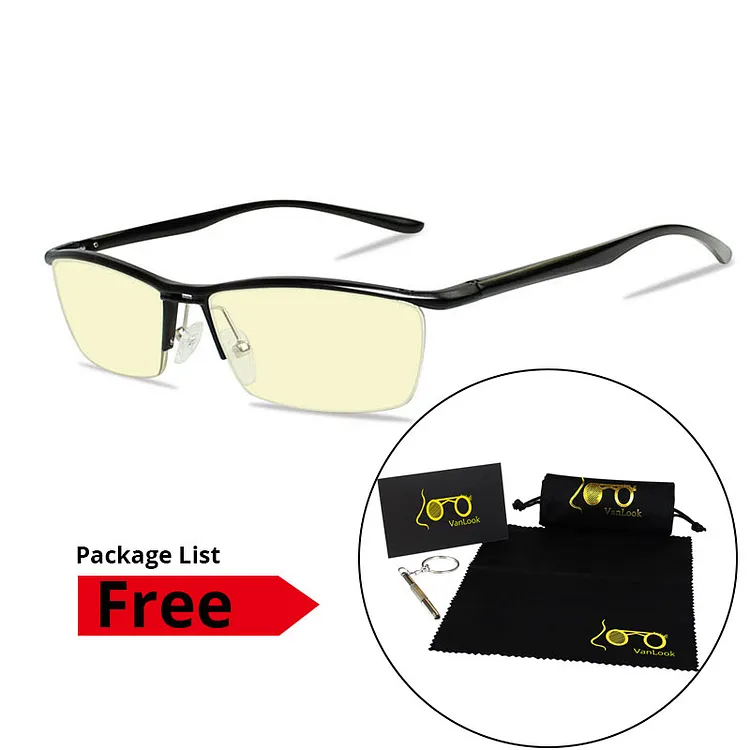 Blue Light Blocking Men's Computer Glasses Transparent Spectacles Anti ...