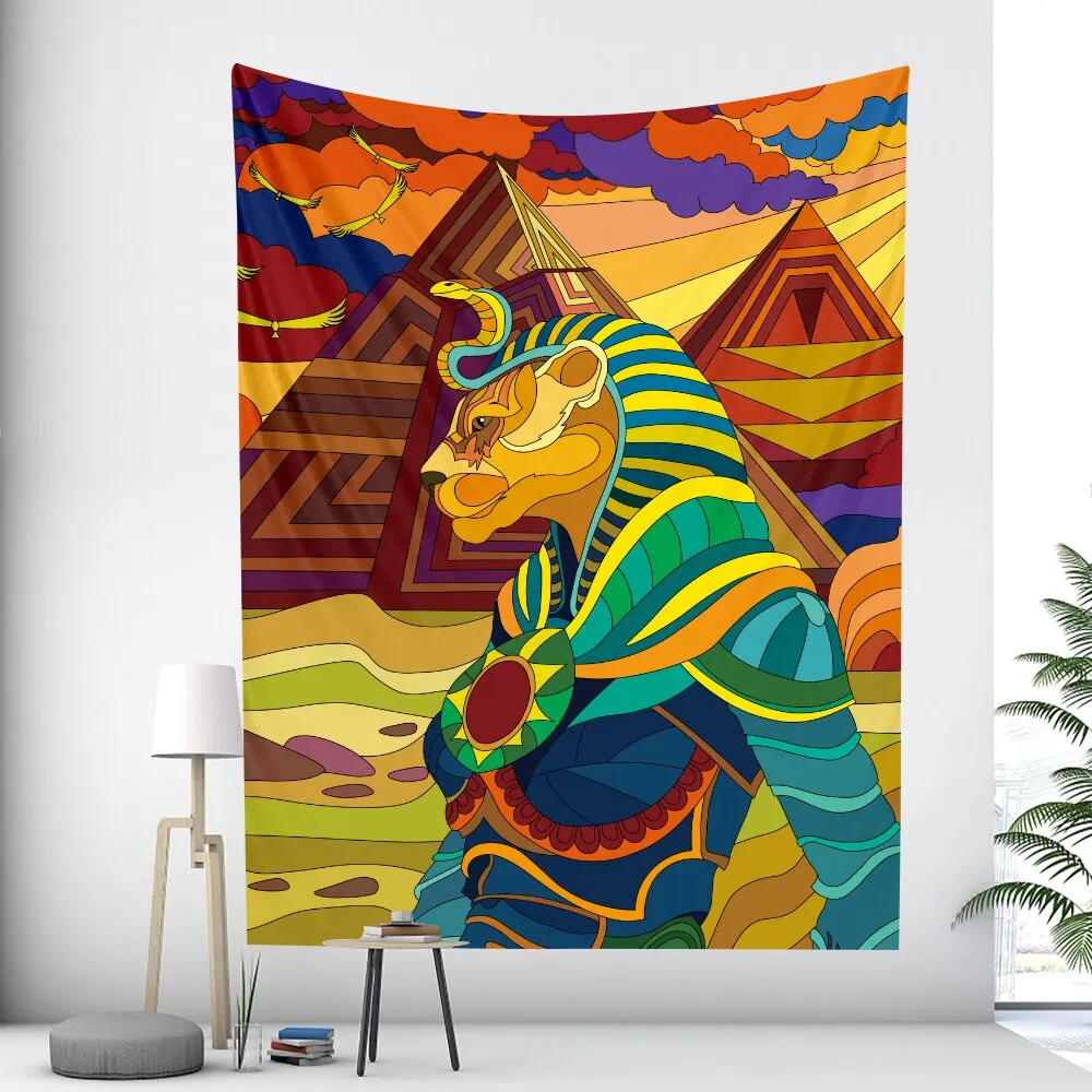 Nigikala Egyptian Murals Psychedelic Scenes Home Decor Art Tapestry ...