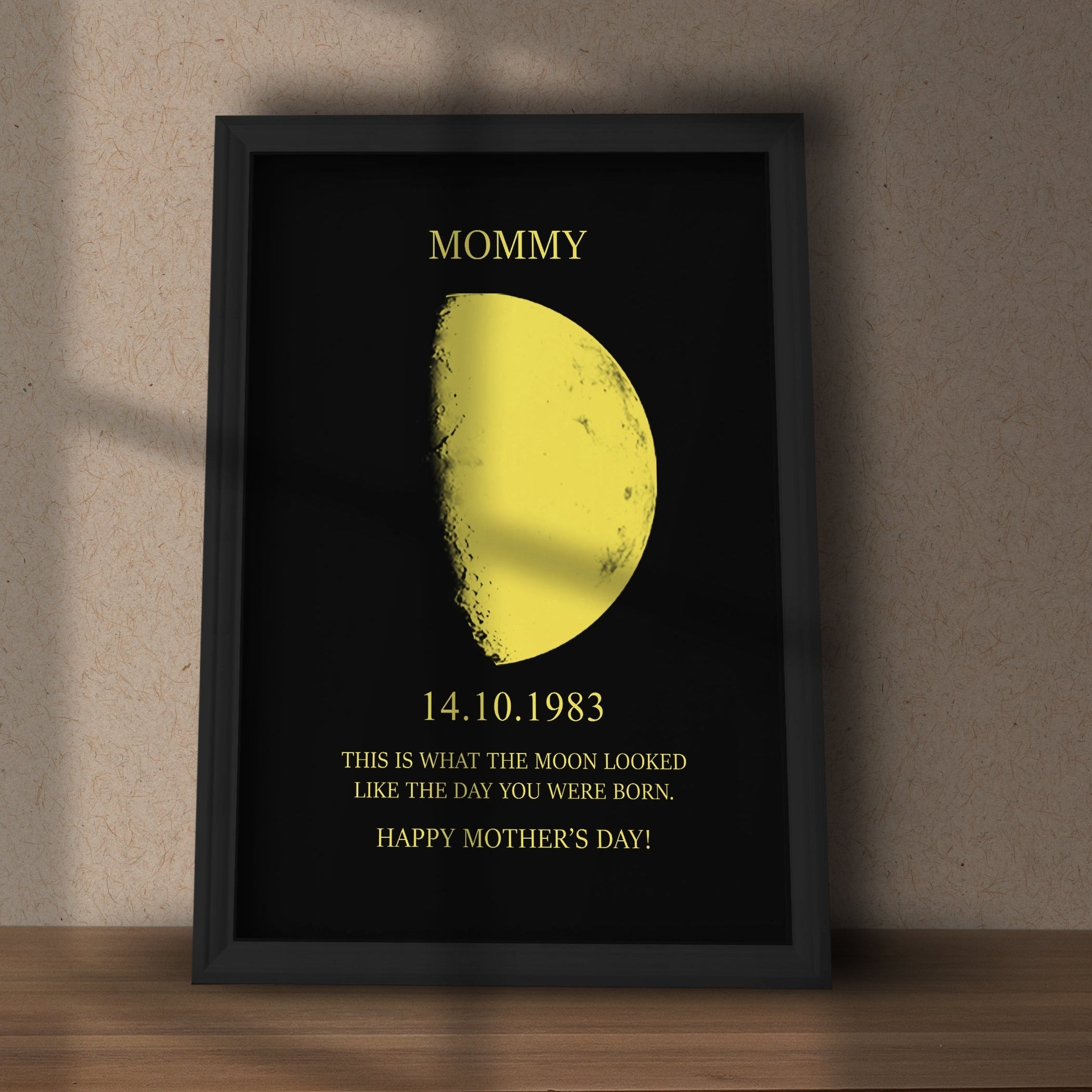 Custom Art Frame/ REAL MOON PHASE - For Memory Gift
