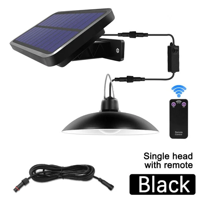 Double Head Solar Pendant Light Outdoor Indoor Solar Lamp With Line ...