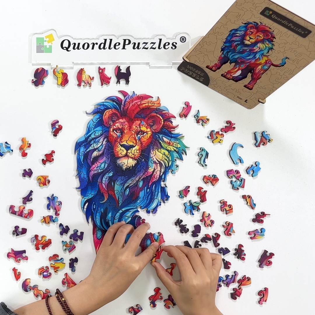 Colorful lion Wooden Jigsaw Puzzle
