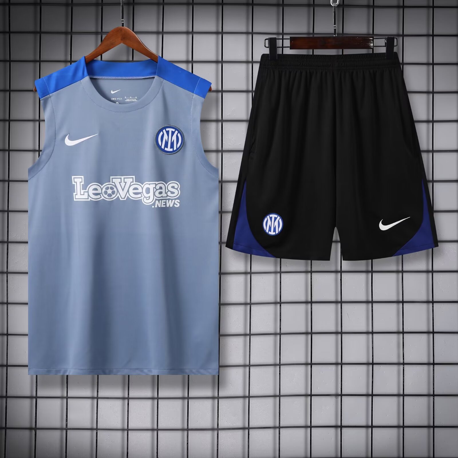 2024/2025 Inter Milan pre-match training Grey Jersey+Shorts 1:1 Thai ...