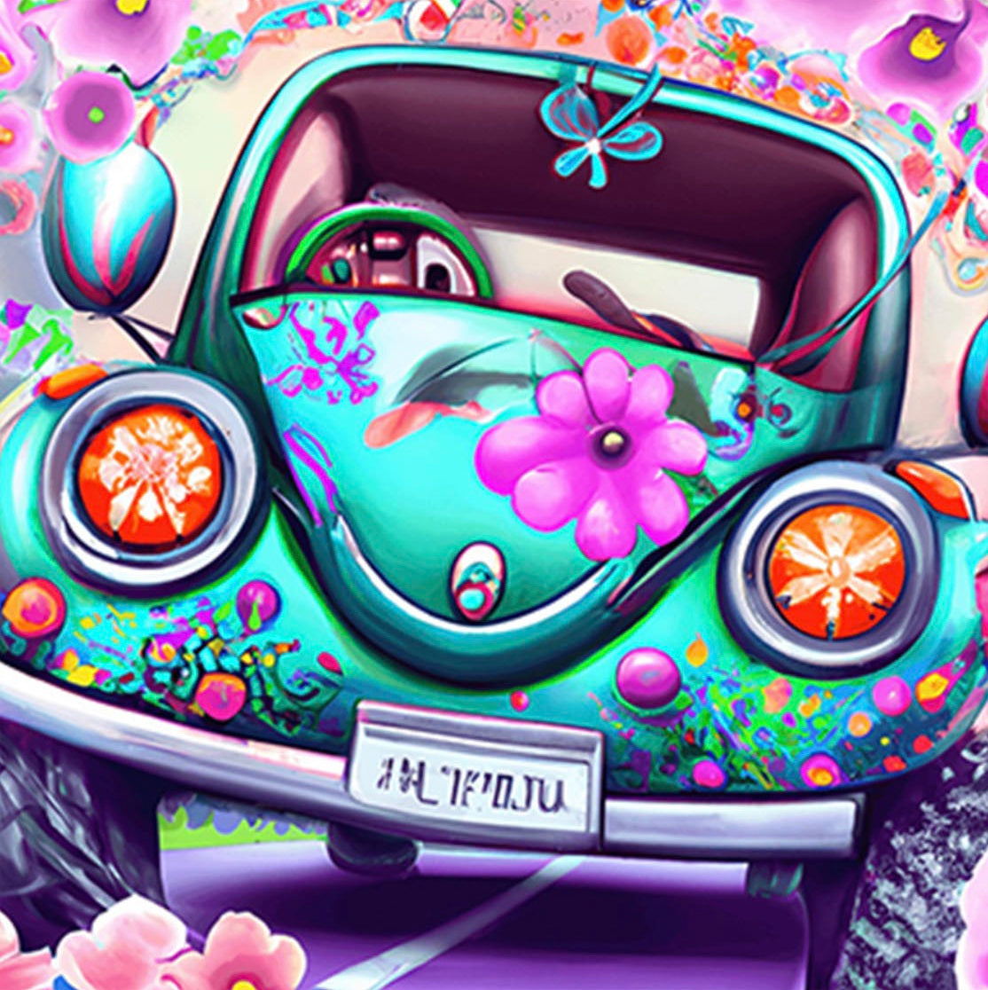 DIY Painting By Numbers | Cartoon Car - 40cm*40cm