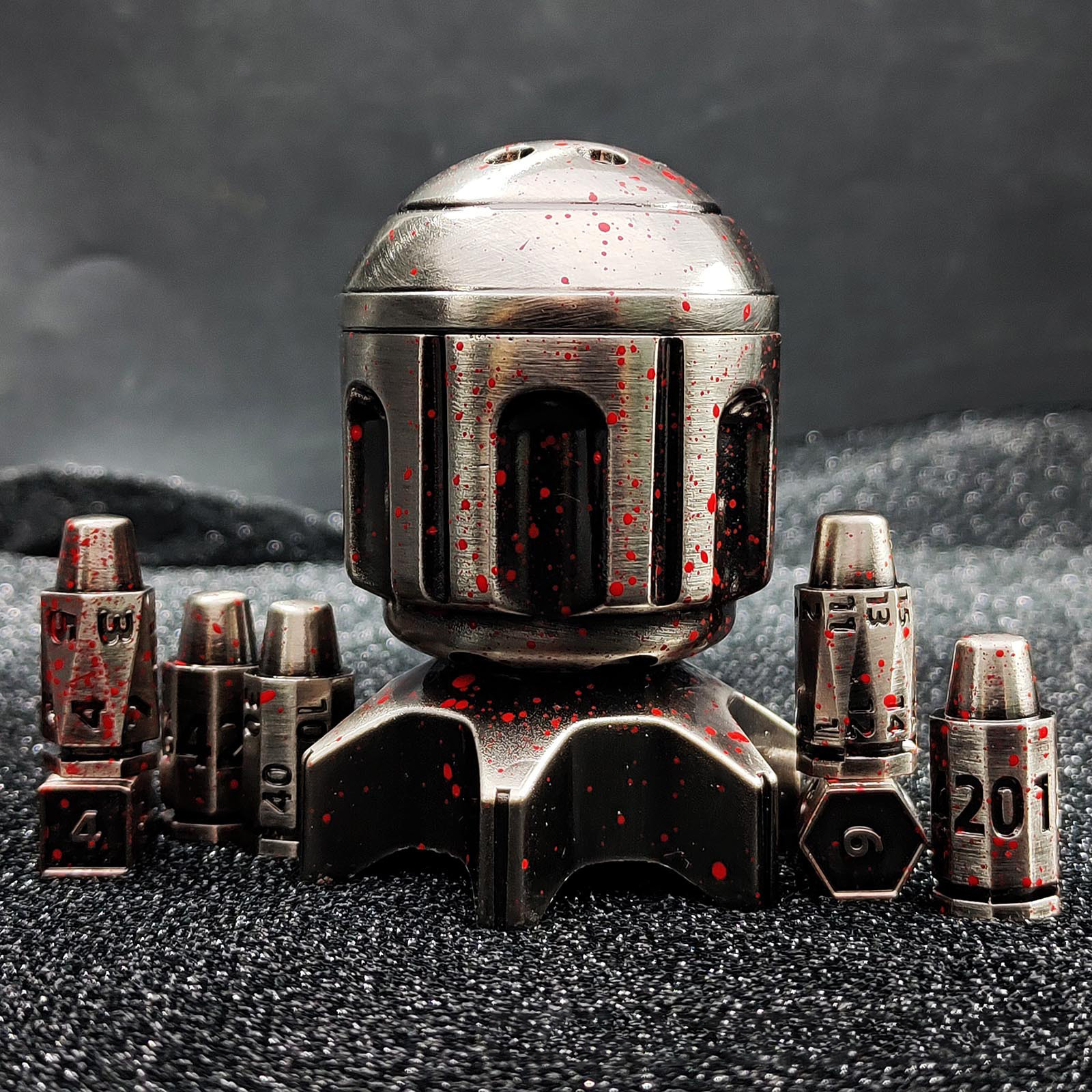Cylindrical Metal Polyhedron DND Dice Segpunk Decompression Gyro Toy