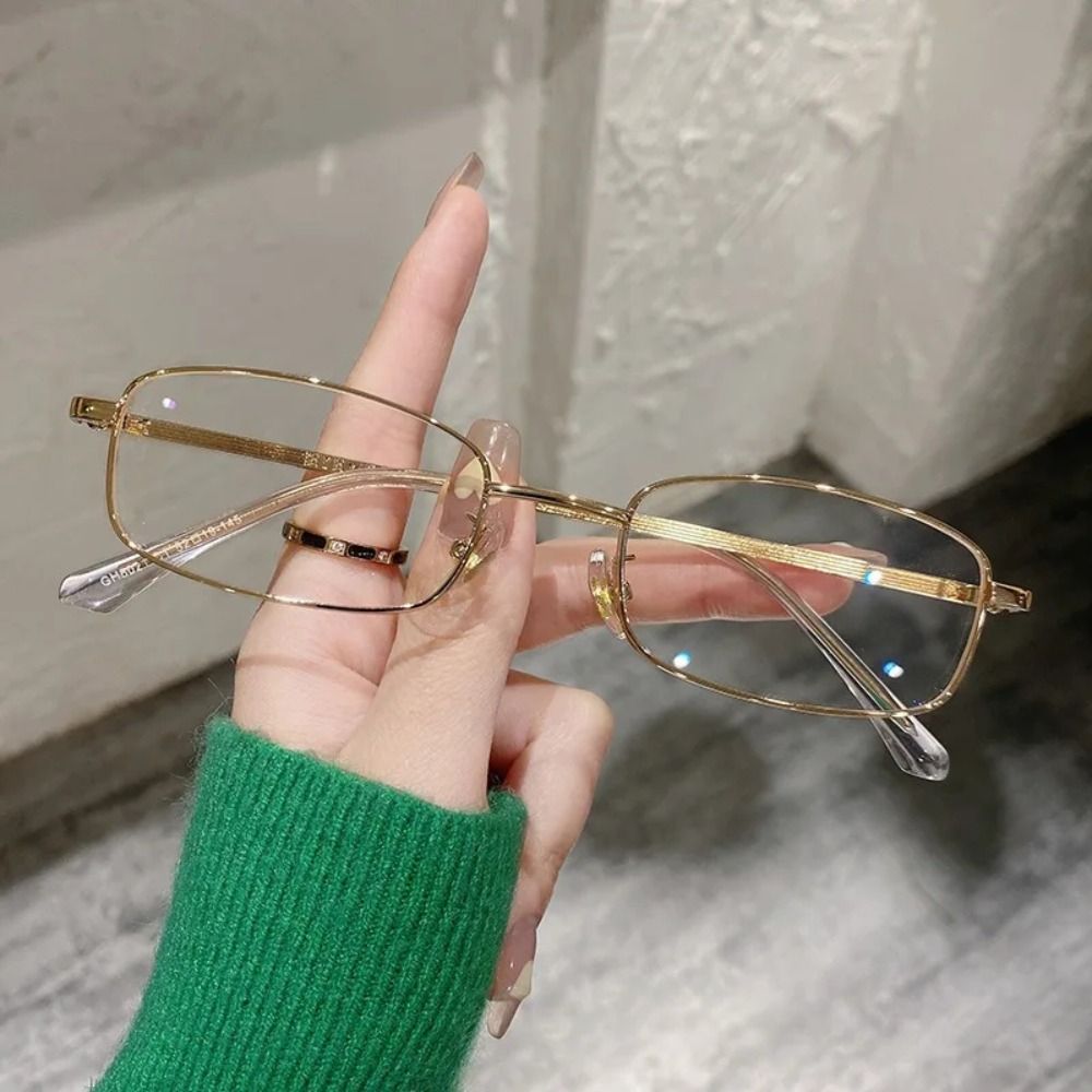 Metal Small Square Frame Glasses New Retro Women Men Clear Lens ...