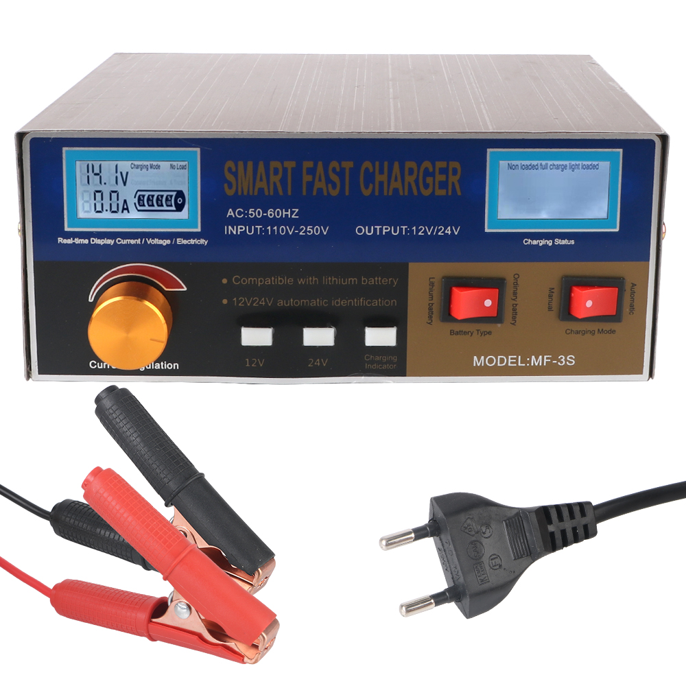MF-3S Car Battery Charger Intelligent Pulse charger 12V/24V 400W For ...