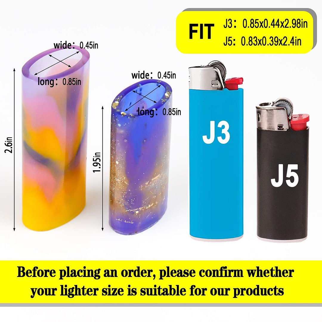 2Pcs Set Lighter Case Resin Molds, Lighter Protective Cover Holder ...