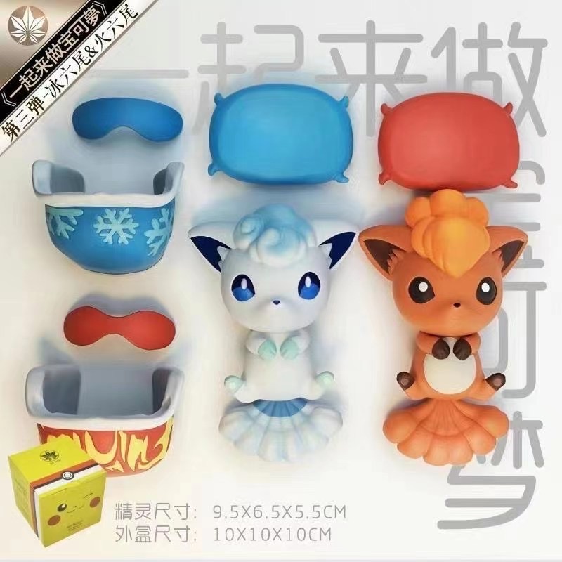 Sleeping Vulpix & Alola Vulpix - Pokemon Resin Statue - QY Studios [Pre ...