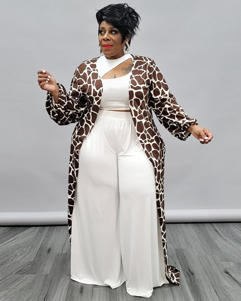 Giraffe Print Duster