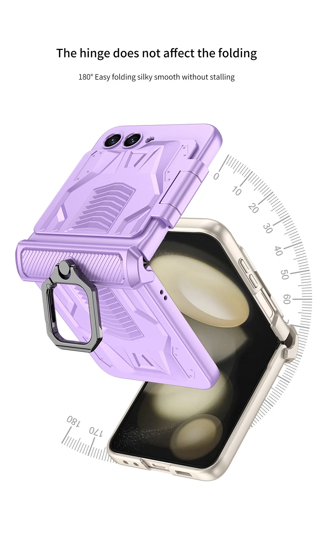 Samsung Z Flip series magnetic hinge folding mecha phone case