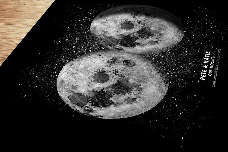 Custom Couples Moon Phase Printing Gift