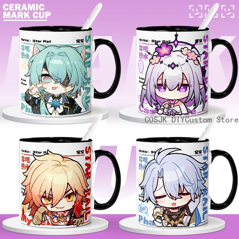 Castorice Anaxa Phainon Mydei Honkai: Star Rail Ceramic Coffee Mug Cup