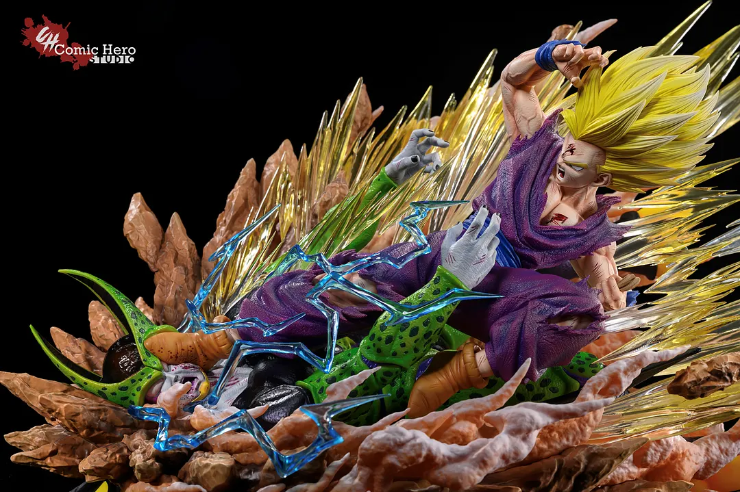 Son Gohan VS Cell - Dragon Ball Resin Statue - Comic Hero Studio [Pre ...